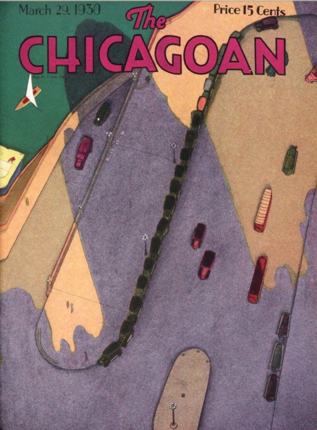 Digital Print of the Art Deco Cover of the Chicagoan Magazine - March ...