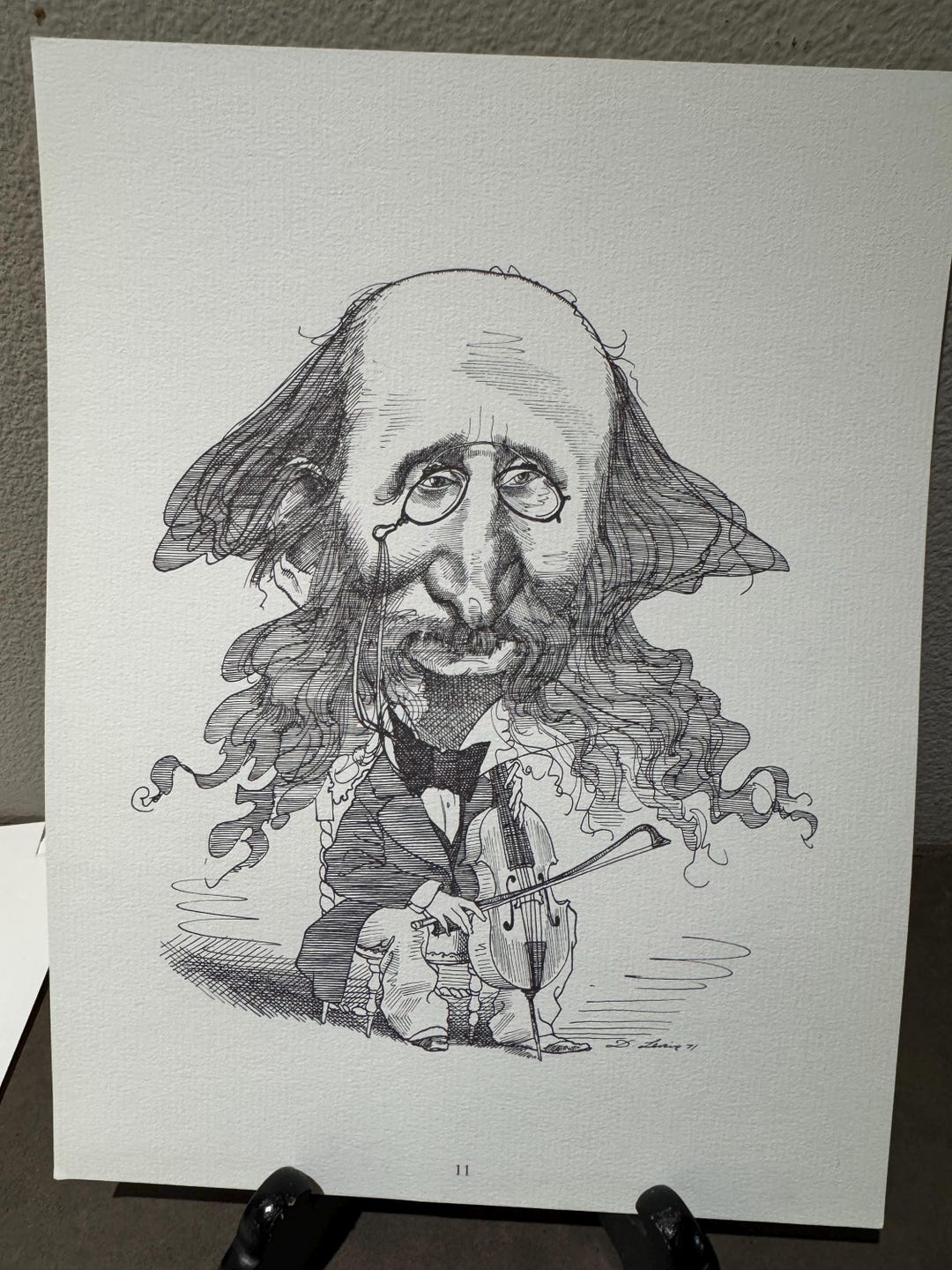 David Levine Caricature of the Great French Composer Jacques Offenbach ...