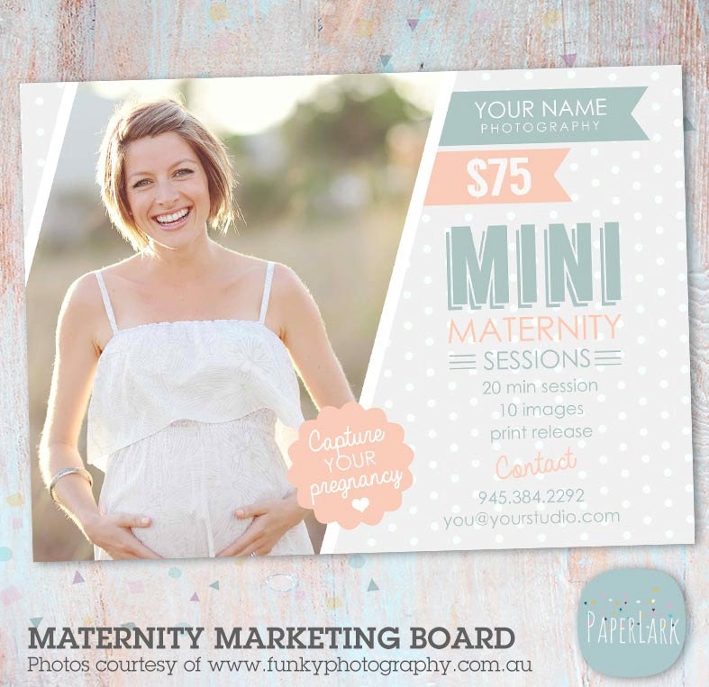 Maternity Marketing Board Mini Sessions Photoshop Template - Etsy
