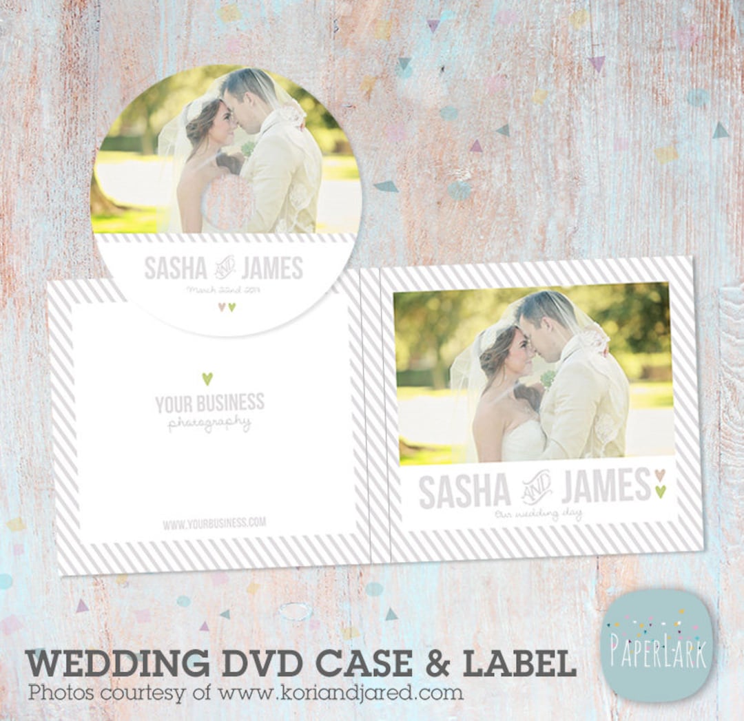 Wedding Dvd/cd Case and Label - Photoshop Template -DW001- INSTANT ...