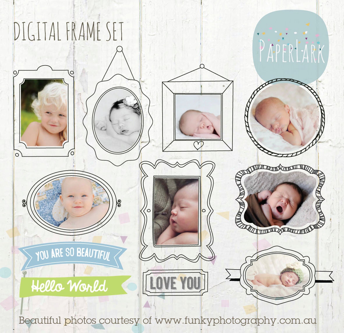 Photoshop Digital Frame Set and Overlays MS002 INSTANT | Etsy