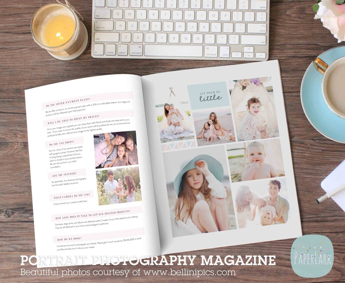 Portrait Photography Magazine Template 24 Pages PG014 - Etsy
