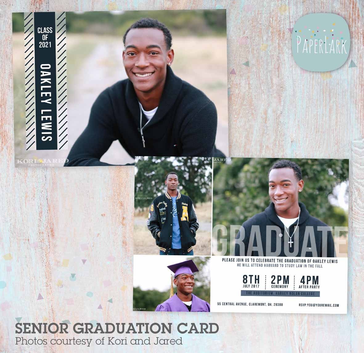 Guys Senior Graduation Card - Photoshop Template AG006- INSTANT ...