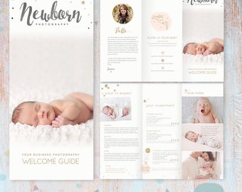 Client Welcome Guide Newborn, Maternity and Baby Trifold Brochure Flyer ...