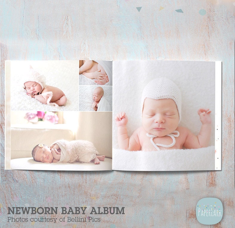 Baby Photo Album Template Newborn Photography Newborn | Etsy