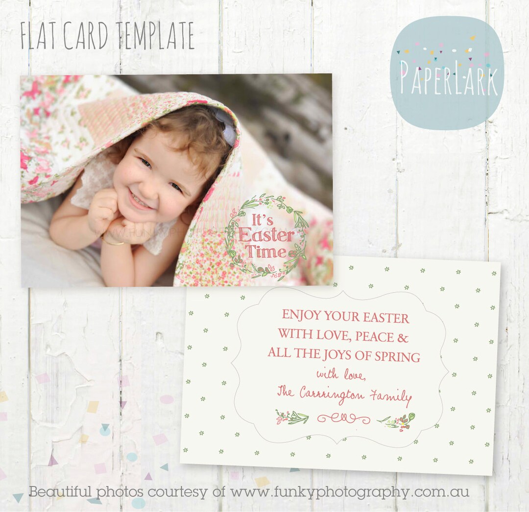 Easter Photocard Template - Easter AE001 - INSTANT DOWNLOAD - Etsy