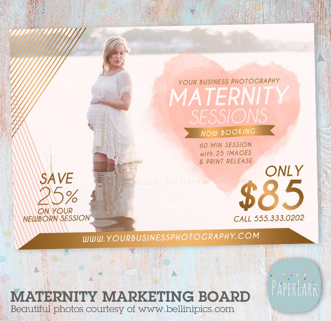 Maternity Marketing Board - Mini Sessions - Photoshop Template - IR004 ...