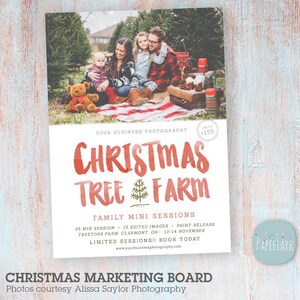 Christmas Marketing Board Tree Farm Mini Sessions Photoshop Template ...