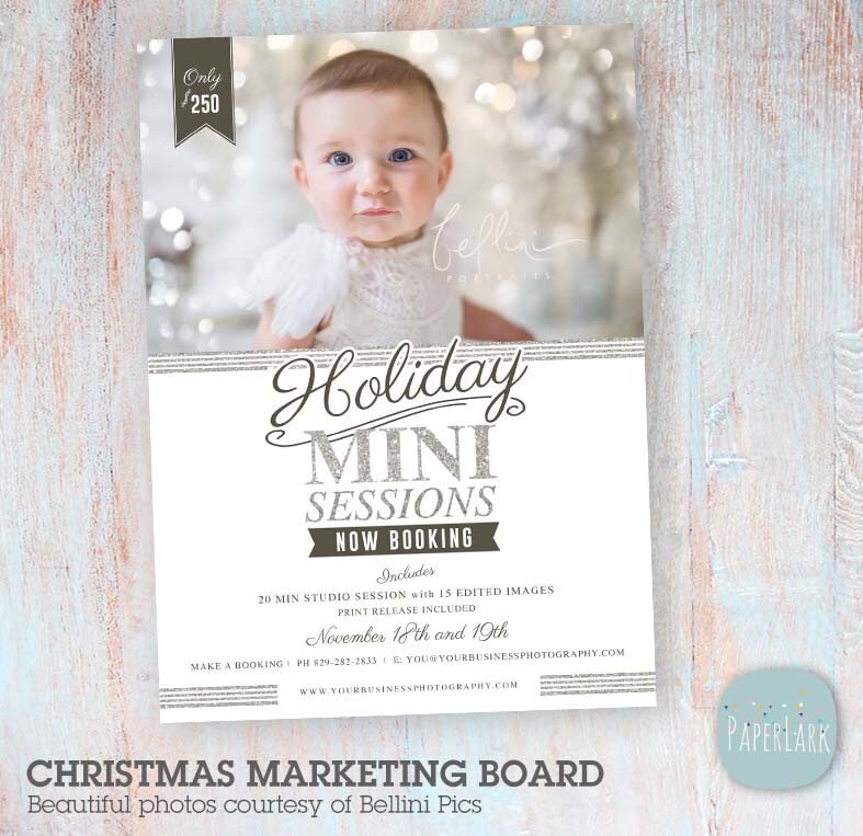 Christmas Mini Session Template Photography Marketing | Etsy
