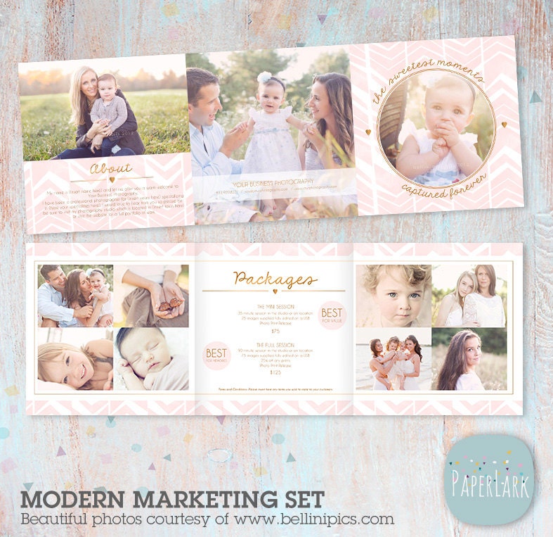 Photography Marketing Set Photoshop template LG031 | Etsy