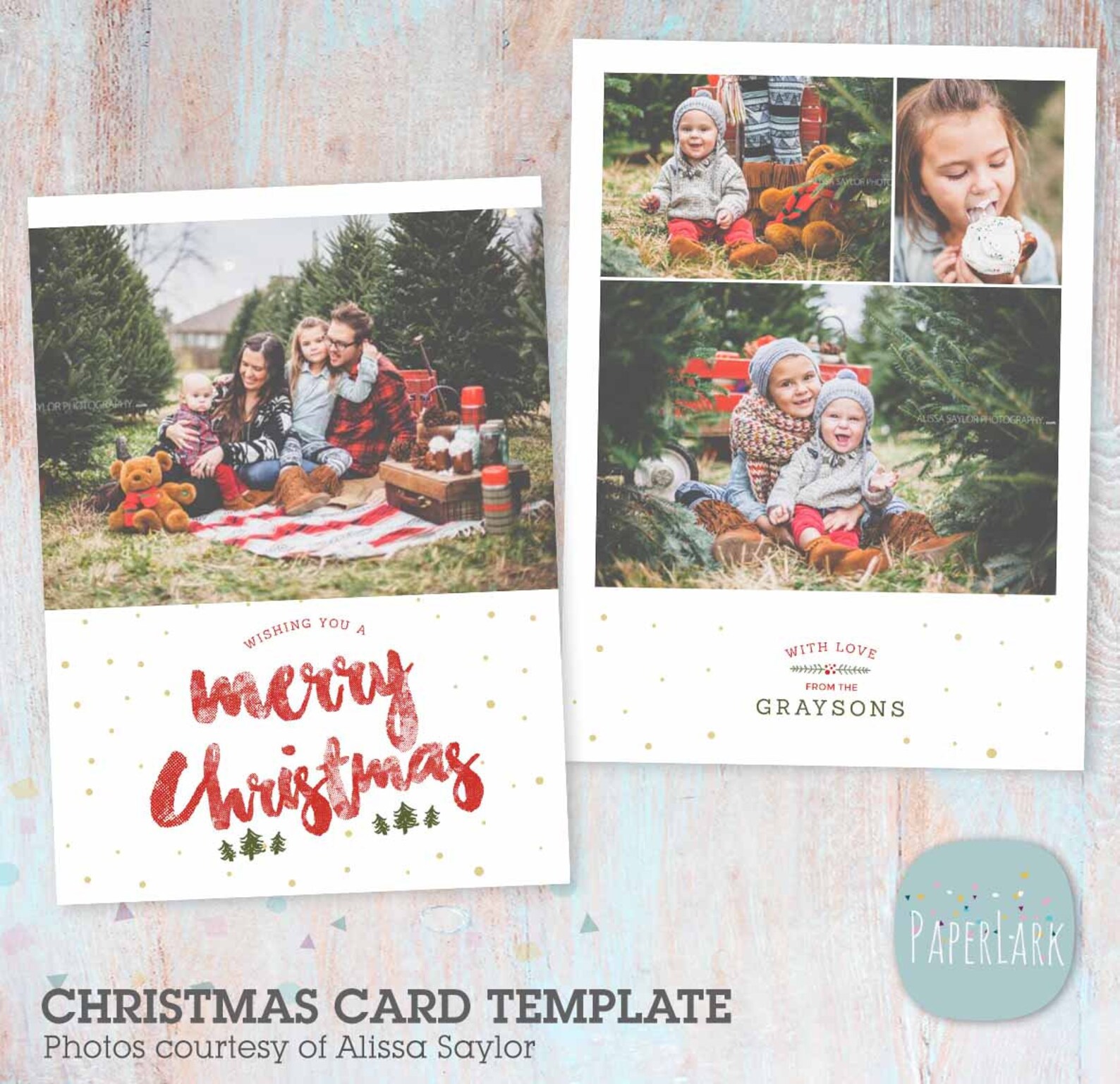 Christmas Mini Session Template and Card Bundle Christmas | Etsy
