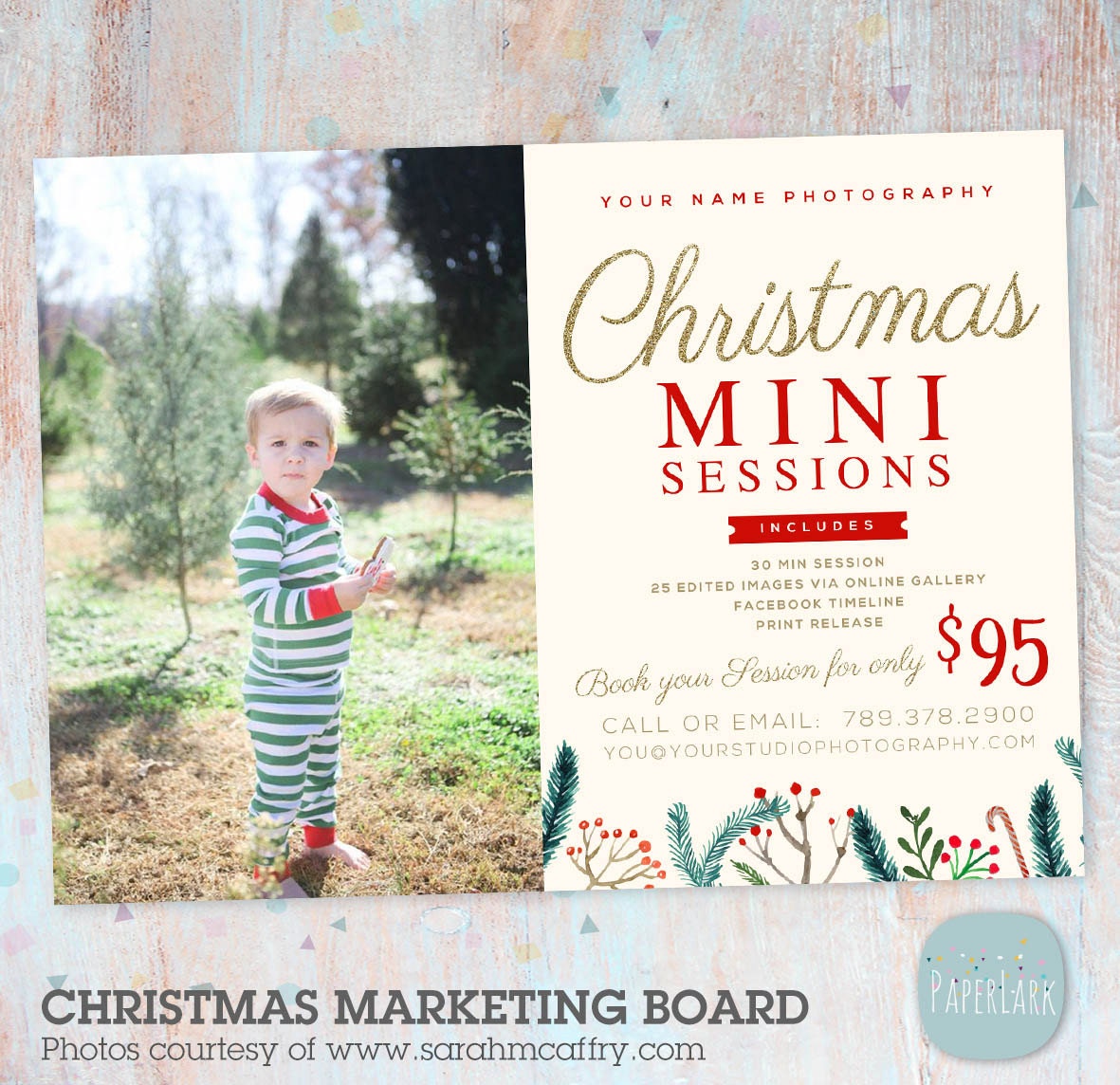 Christmas Mini Session Template Christmas Photography - Etsy