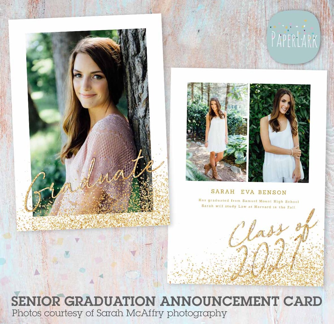 Senior Announcement Card, Senior Card, Senior Template, Graduation Card ...