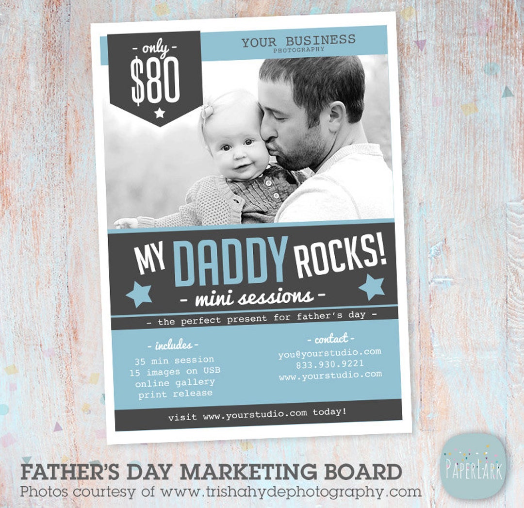 Father's Day Mini Session Template - Photoshop - IF012- INSTANT ...