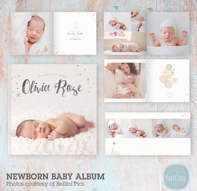 Buy Baby Photo Album Template Newborn Photography Newborn Online in ...