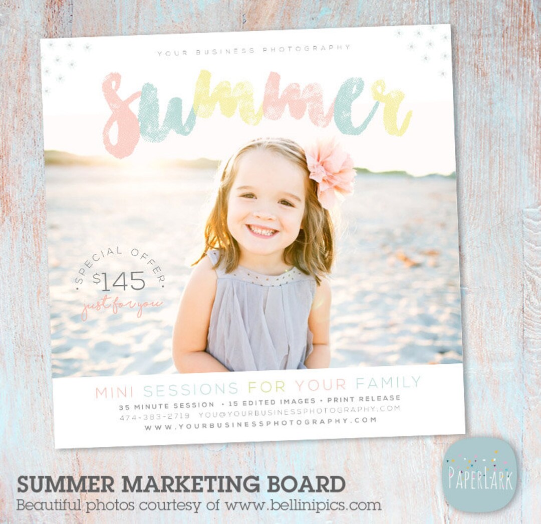 Summer Mini Session Photography Template Photoshop IH017 - Etsy