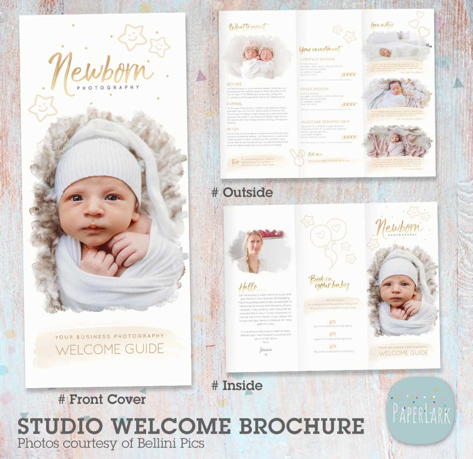 Newborn Trifold Brochure Flyer Photography Pricing Flyer - Etsy