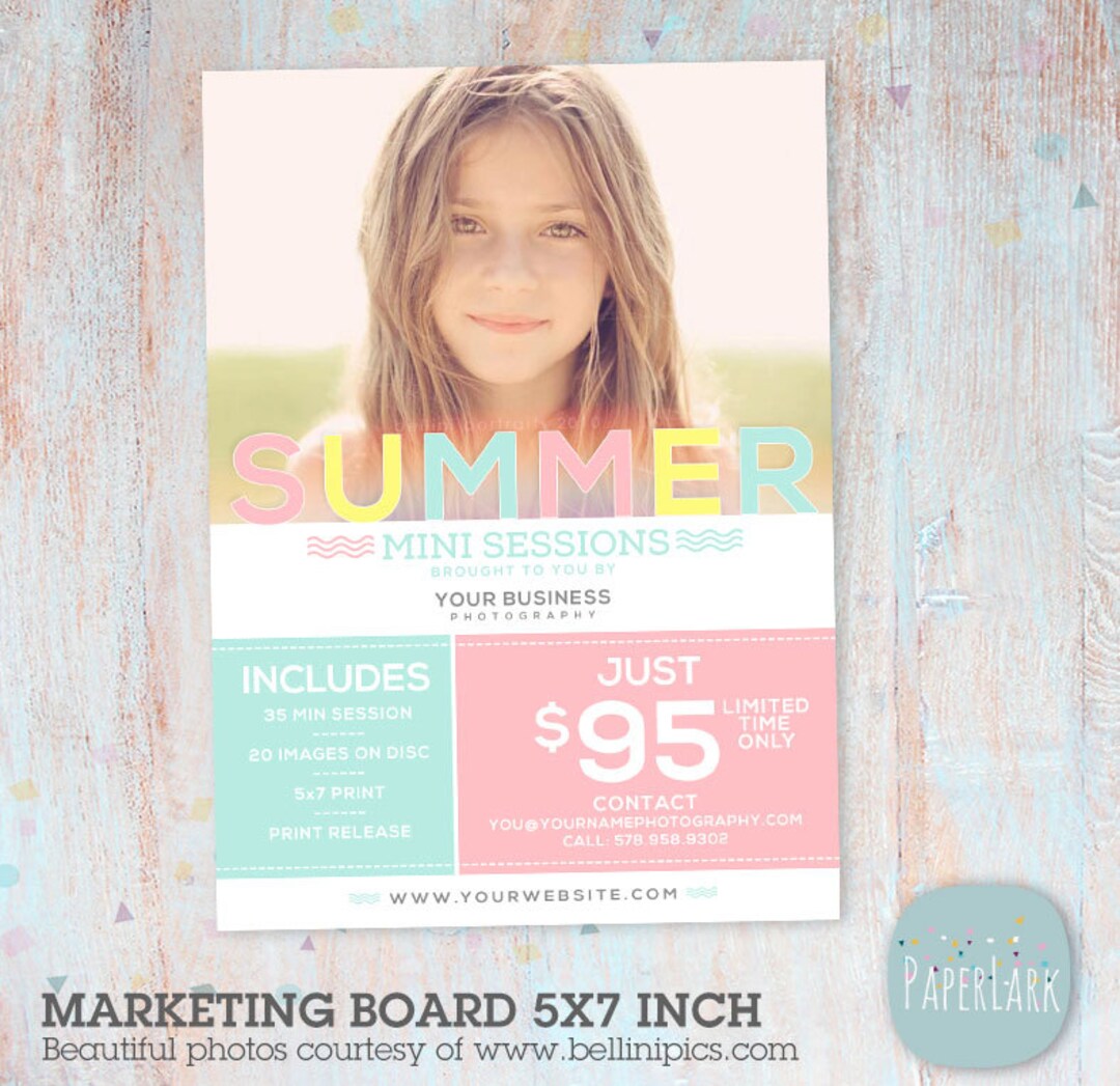 Summer Mini Session Template - Photoshop - IH007- INSTANT DOWNLOAD - Etsy