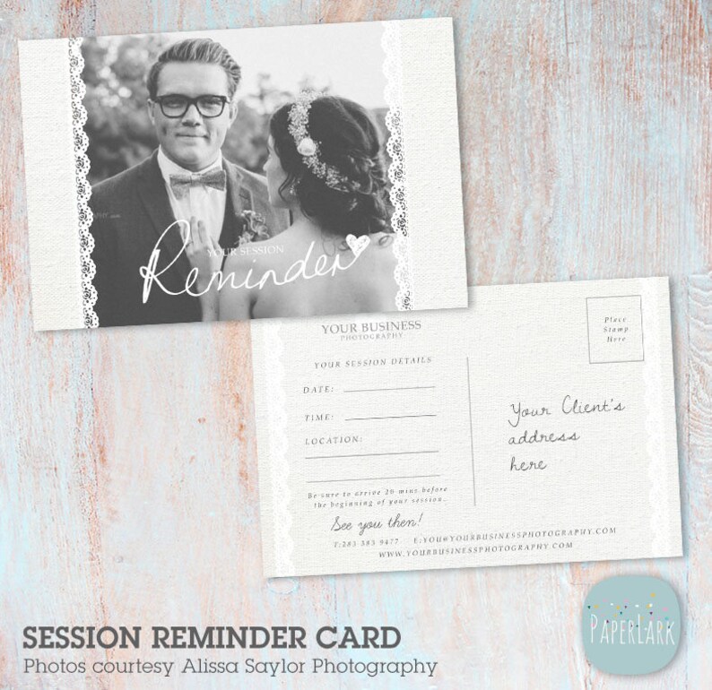 Client Reminder Card Photography Session Photoshop - Etsy