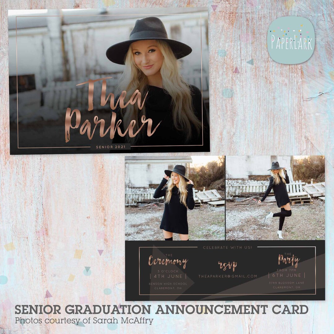 Senior Announcement Card, Graduation Card, Senior Card, Seniors ...