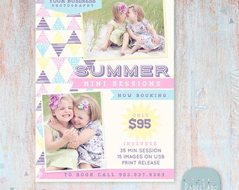Summer Mini Session Template Photoshop IH007 INSTANT | Etsy