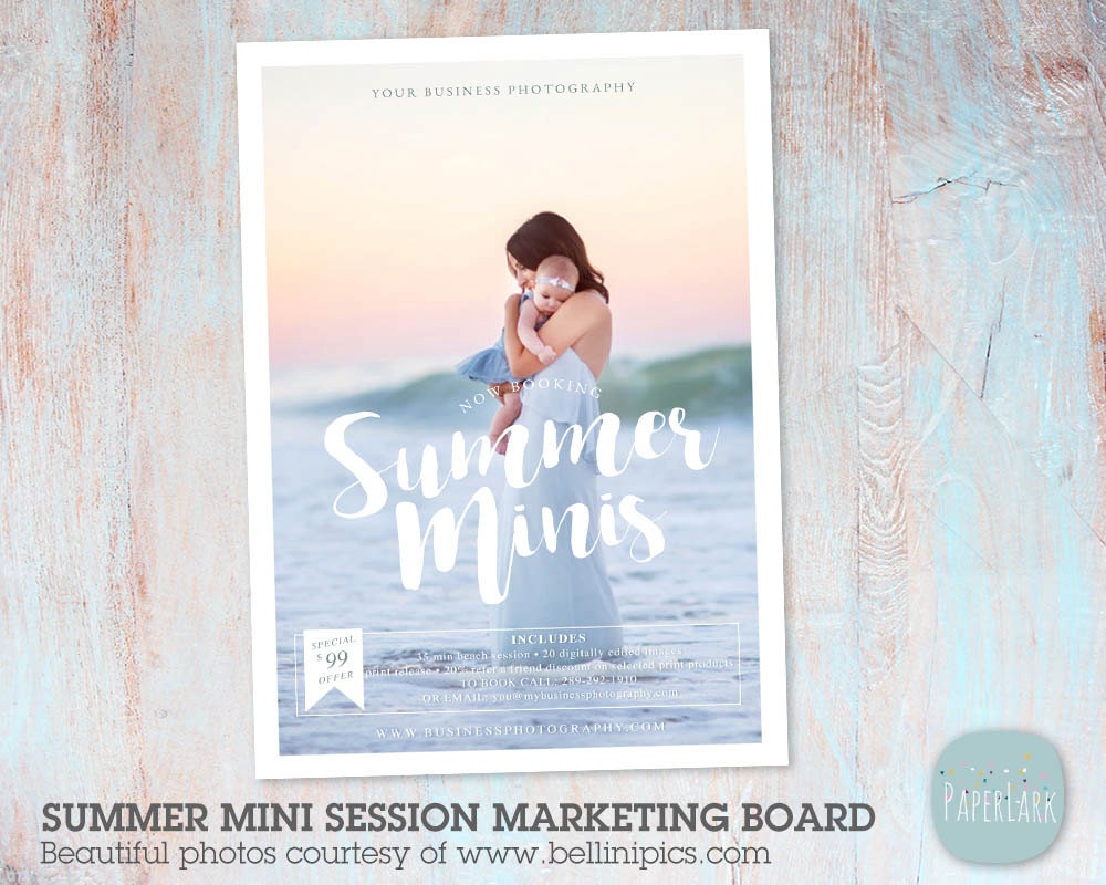 Summer Mini Session Template - Photoshop - IH013- INSTANT DOWNLOAD - Etsy