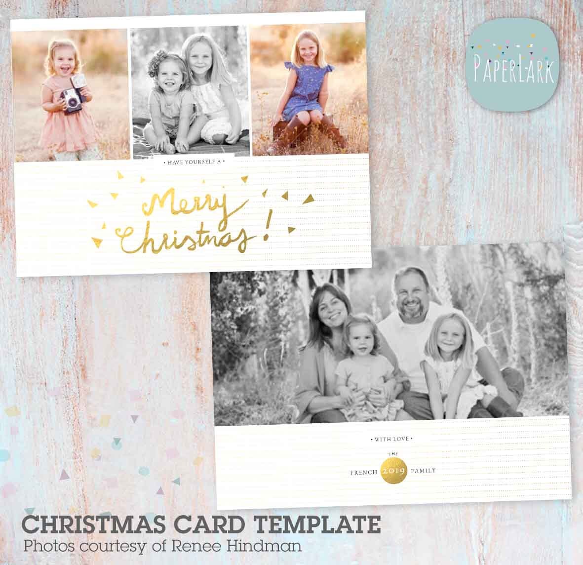 Holiday Card Template Bundle - Photoshop Template - AC045 - INSTANT ...