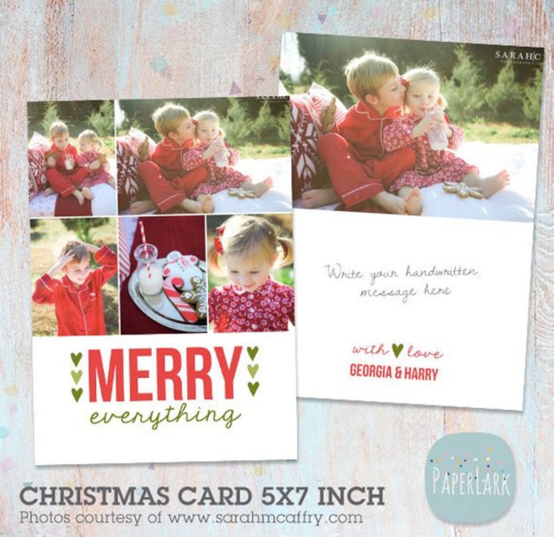 Christmas Cards Christmas Bundle Xmas Card Template Merry - Etsy