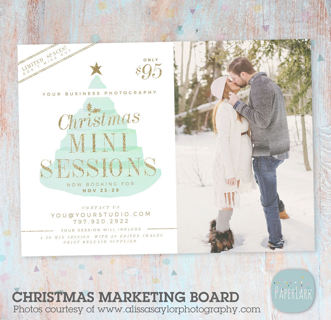 Christmas Mini Session Template - Christmas Photography Marketing ...