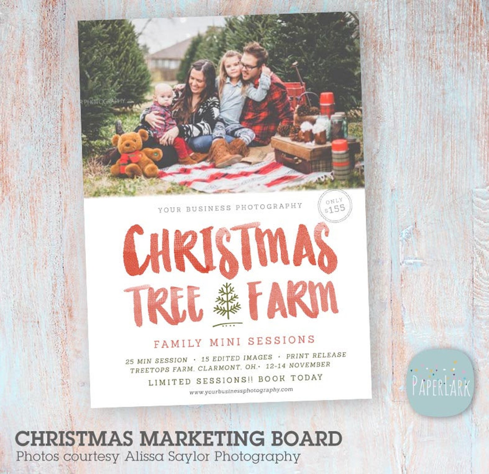 Christmas Marketing Board Tree Farm Mini Sessions - Etsy
