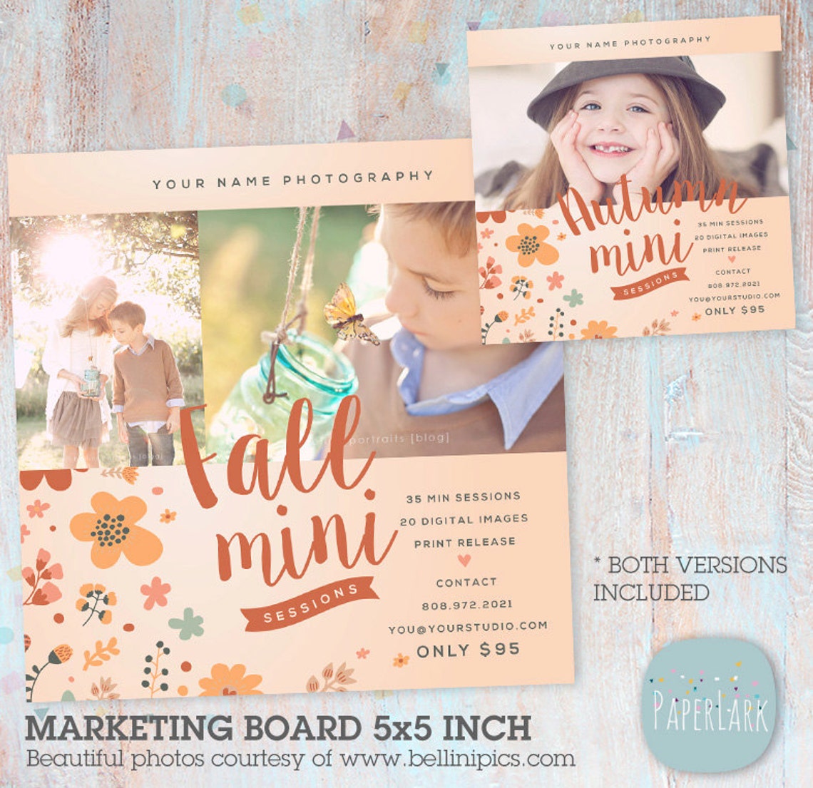 Fall Mini Session Template Photography Marketing Board | Etsy