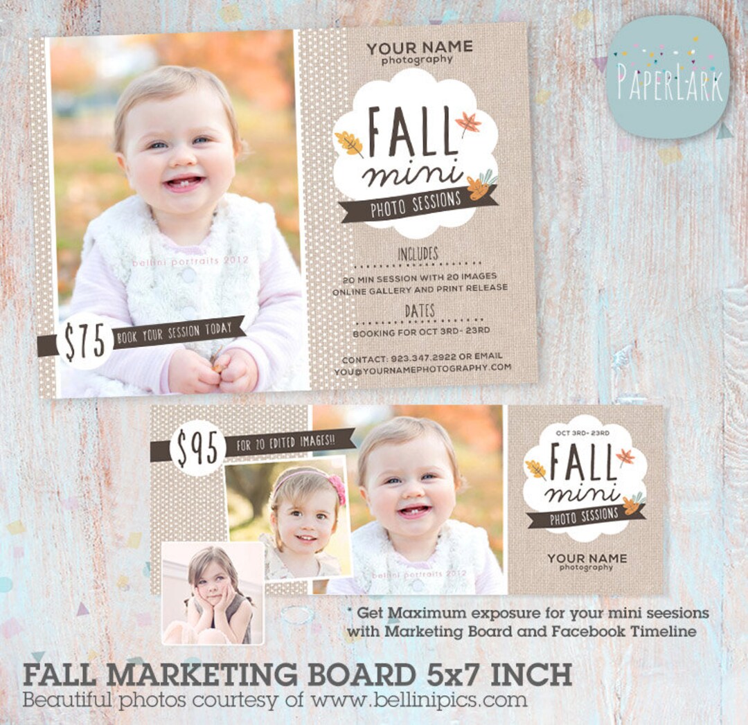 Fall Autumn Photography Marketing Board and Facebook Timeline- Fall ...