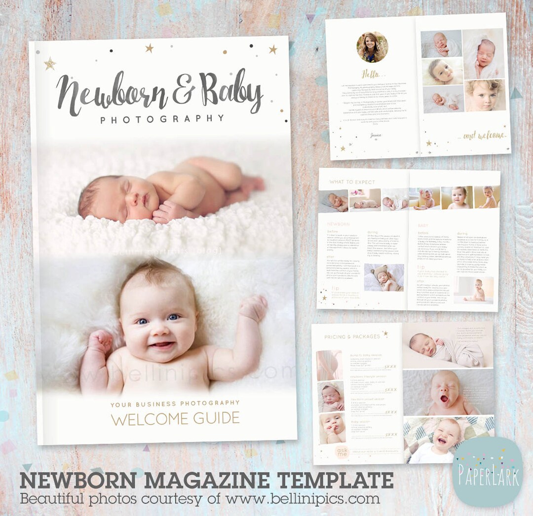 Newborn Photography Magazine - Newborn and Baby - 8 Page - Photoshop ...