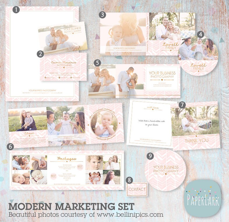 Photography Marketing Set Photoshop template LG031 | Etsy