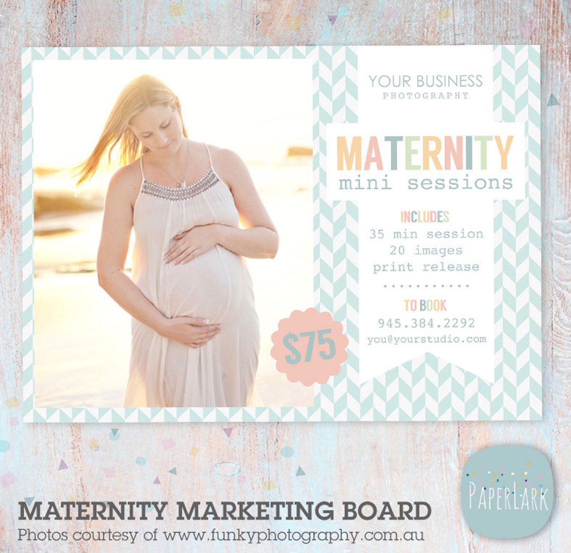 Maternity Marketing Board - Mini Sessions - Photoshop Template - IR002 ...