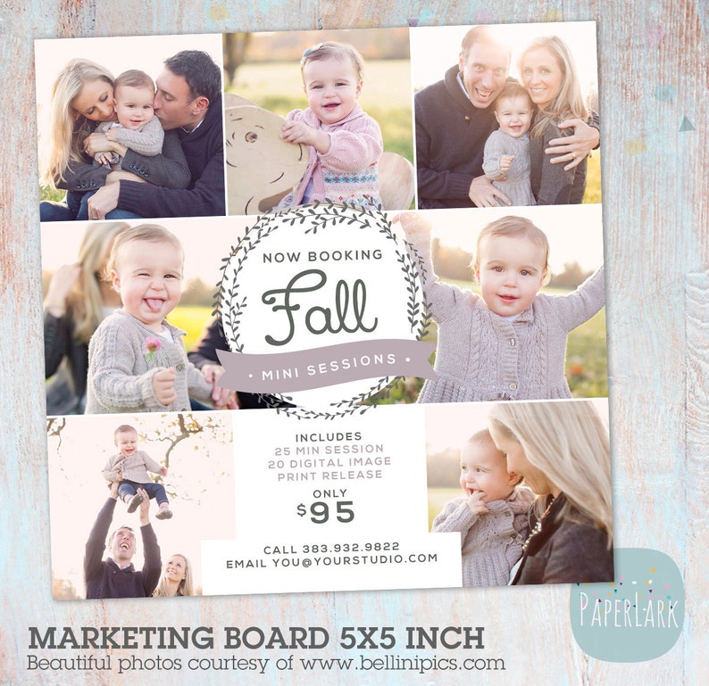 Fall Mini Session Template - Photography Marketing Board - Fall/autumn ...