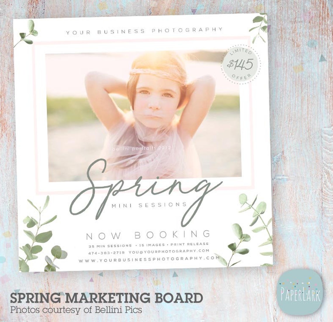 Spring Marketing Board Spring Template Mini Session | Etsy