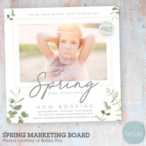 Spring Marketing Board Spring Template Mini Session - Etsy