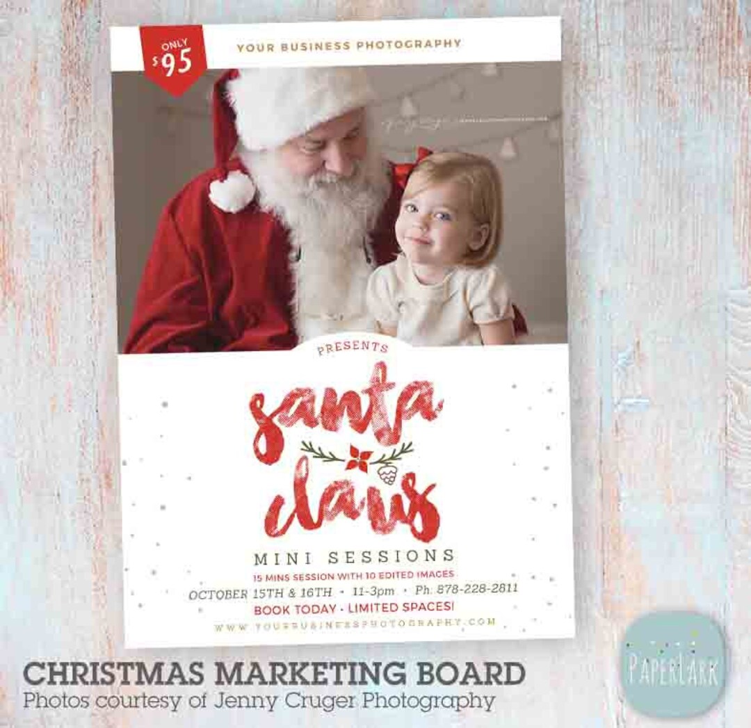 Christmas Marketing Board - Santa Claus - Mini Sessions - Photoshop ...