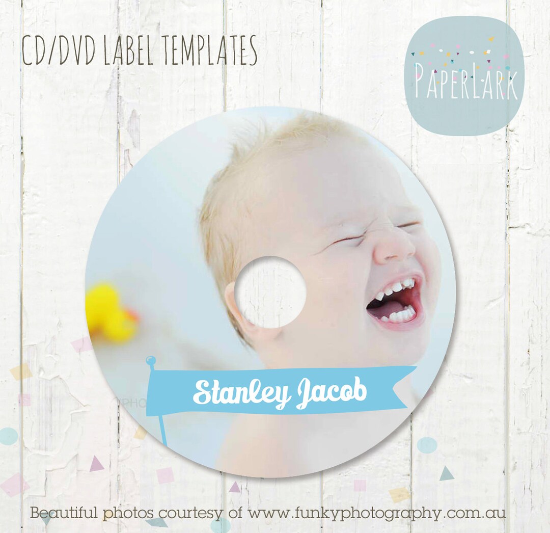Cd/dvd Label Photoshop Template -ES001- INSTANT Download - Etsy