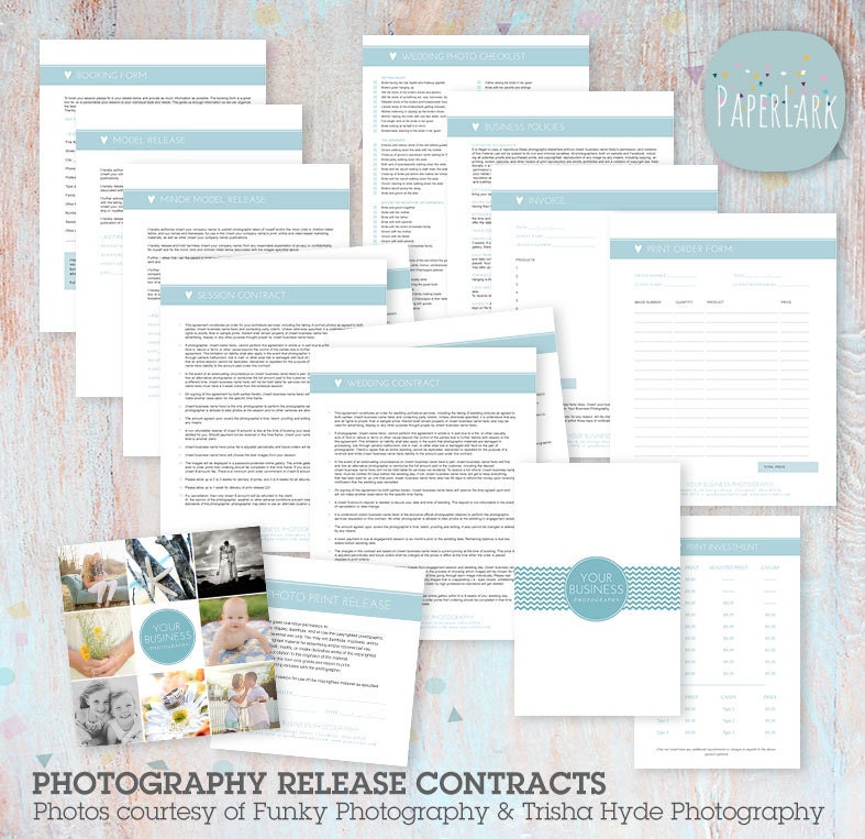 Photography Business Forms and Contracts NG007 INSTANT | Etsy