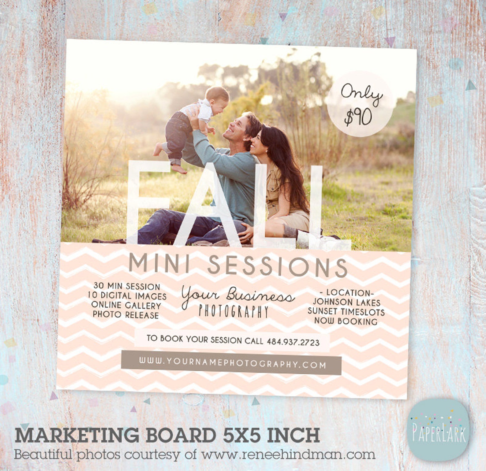 Fall Mini Session Template Photography Marketing Board | Etsy