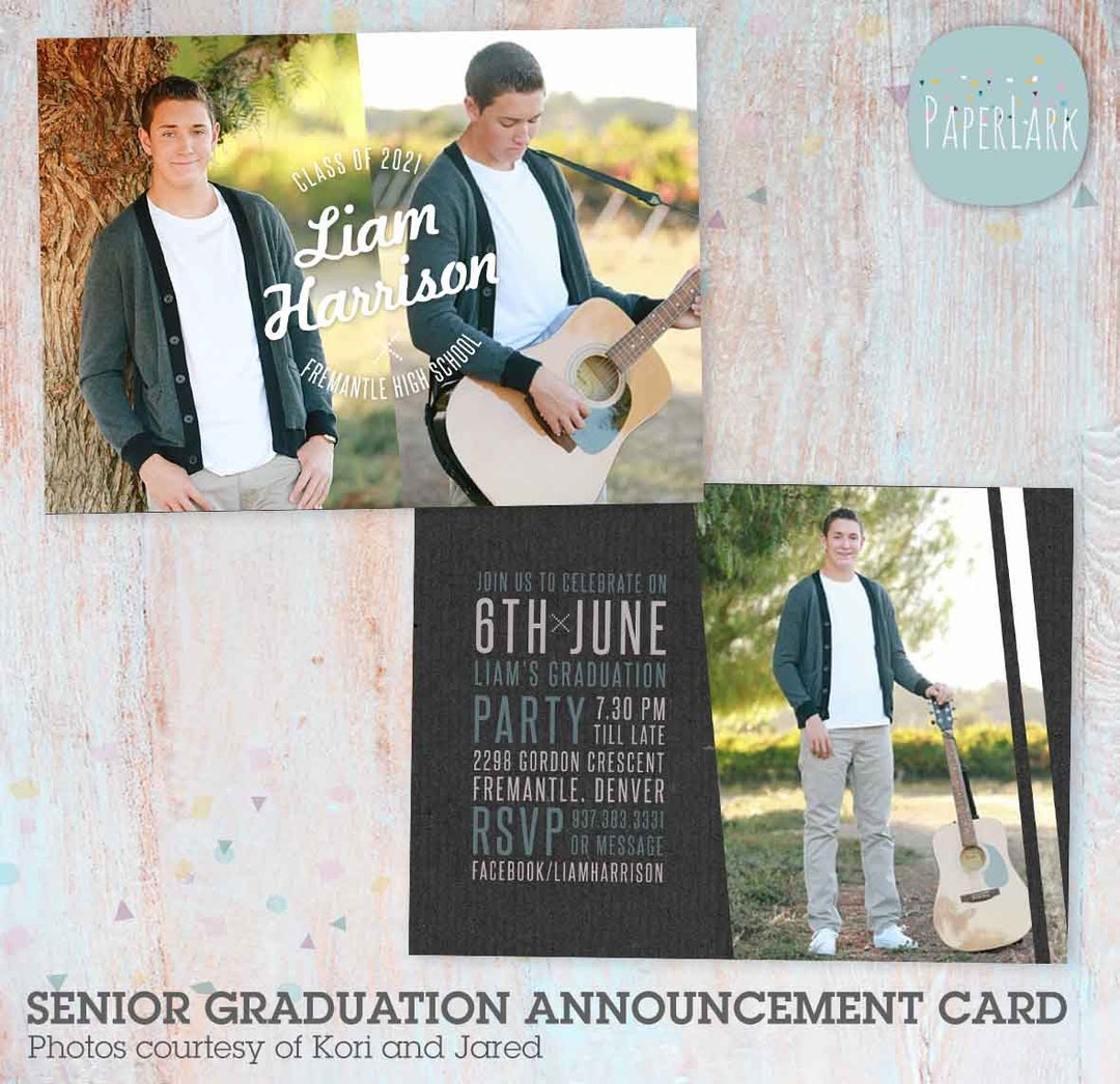 Senior Card, Senior Card Template, Graduation Card, Graduation Template ...