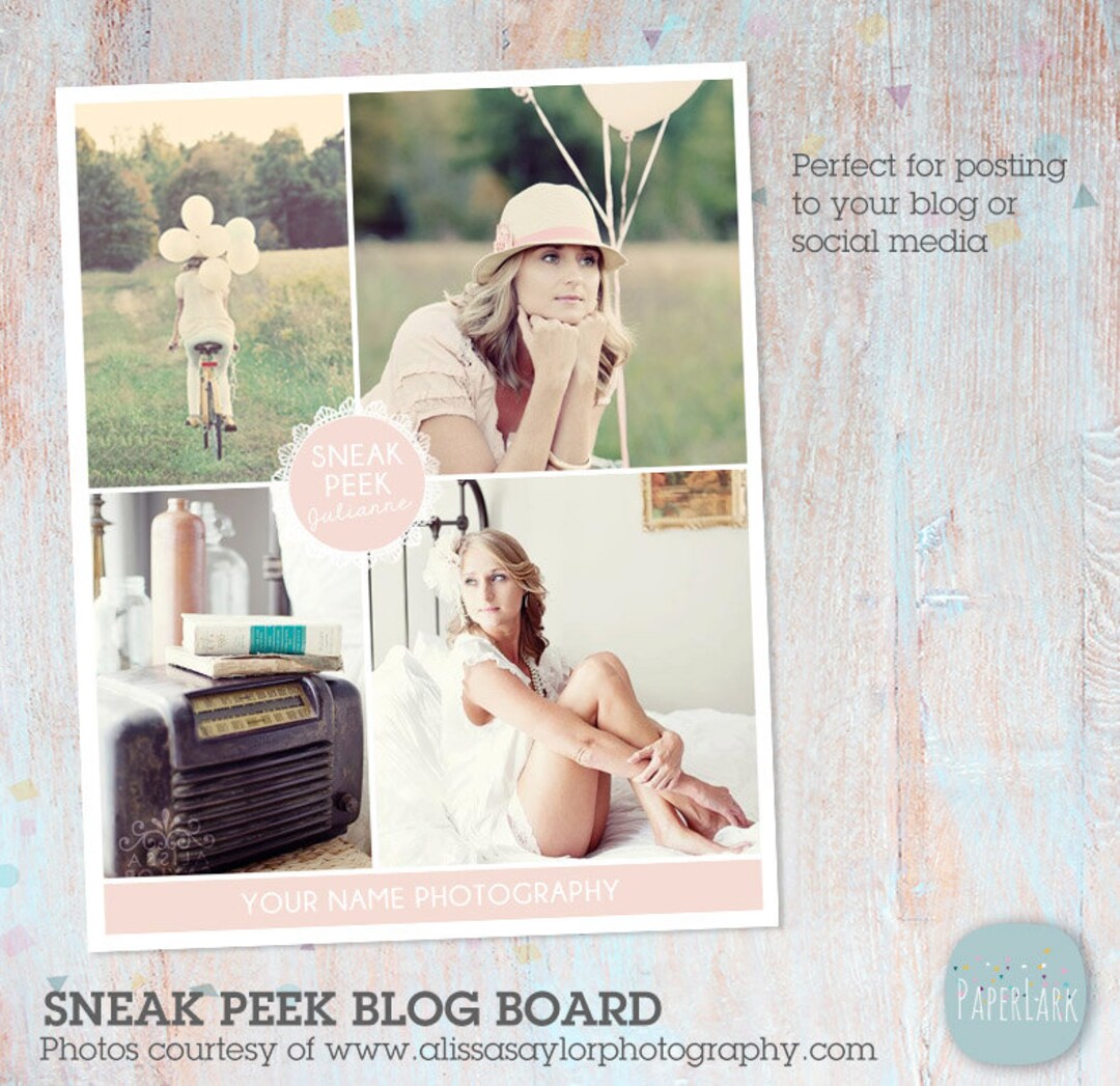 Sneak Peek Blog Board 16x20 Photoshop File Download JG014 - Etsy