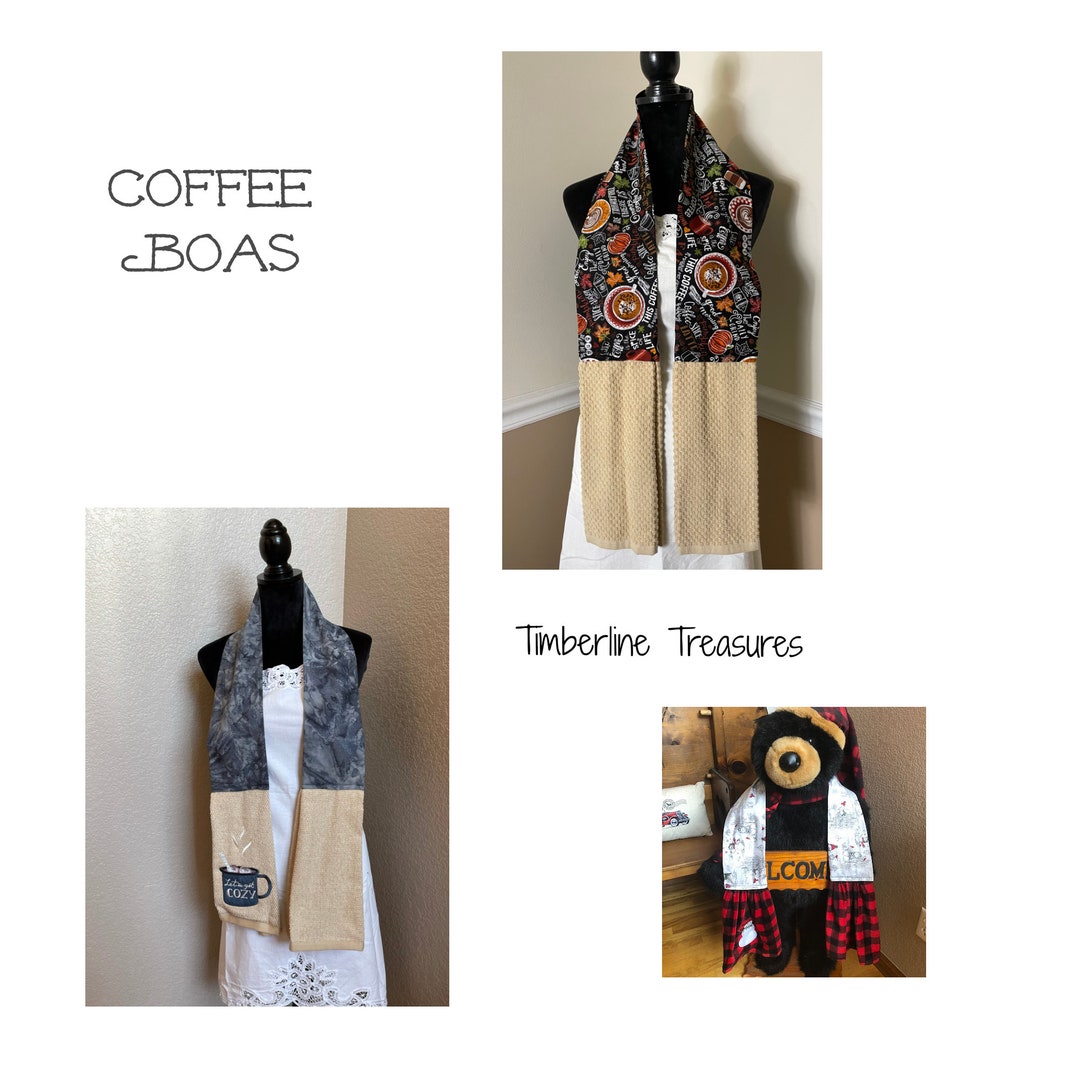 Kitchen Scarf Boa, Baker’s Boa, Neck Towel, Dish Towel Theme Coffee - Etsy