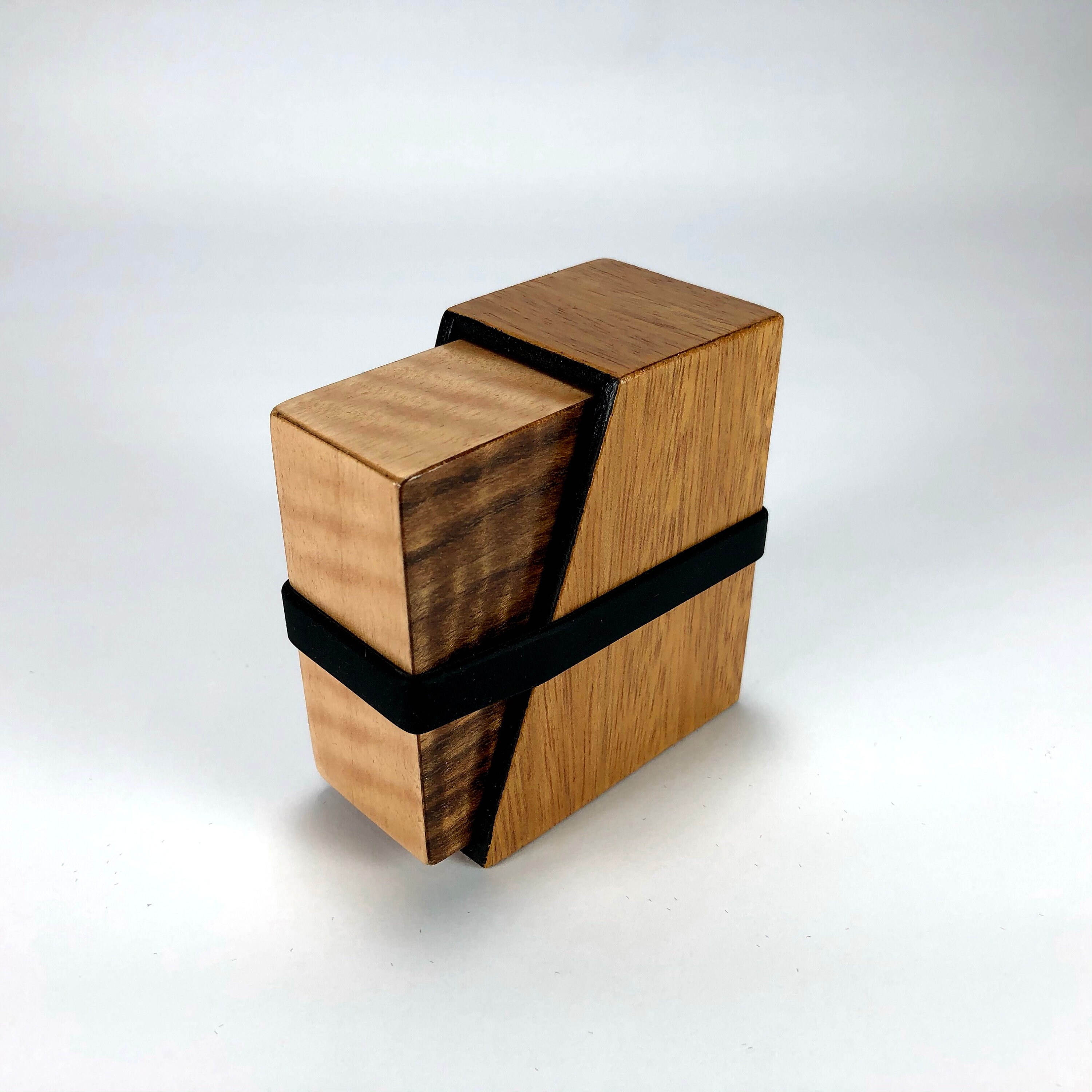 Mini Dice Tower in Curly Etimoe, Anigre and Carajiera