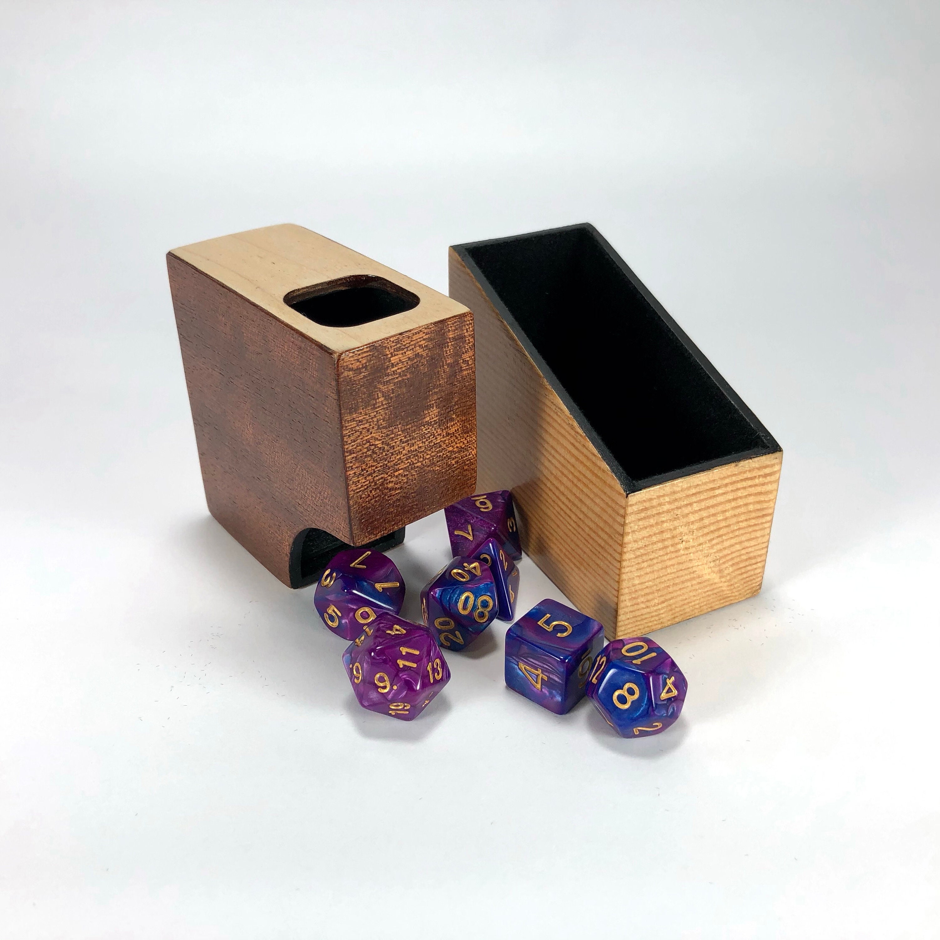 Mini Dice Tower in Mahogany, Maple and Red Cedar