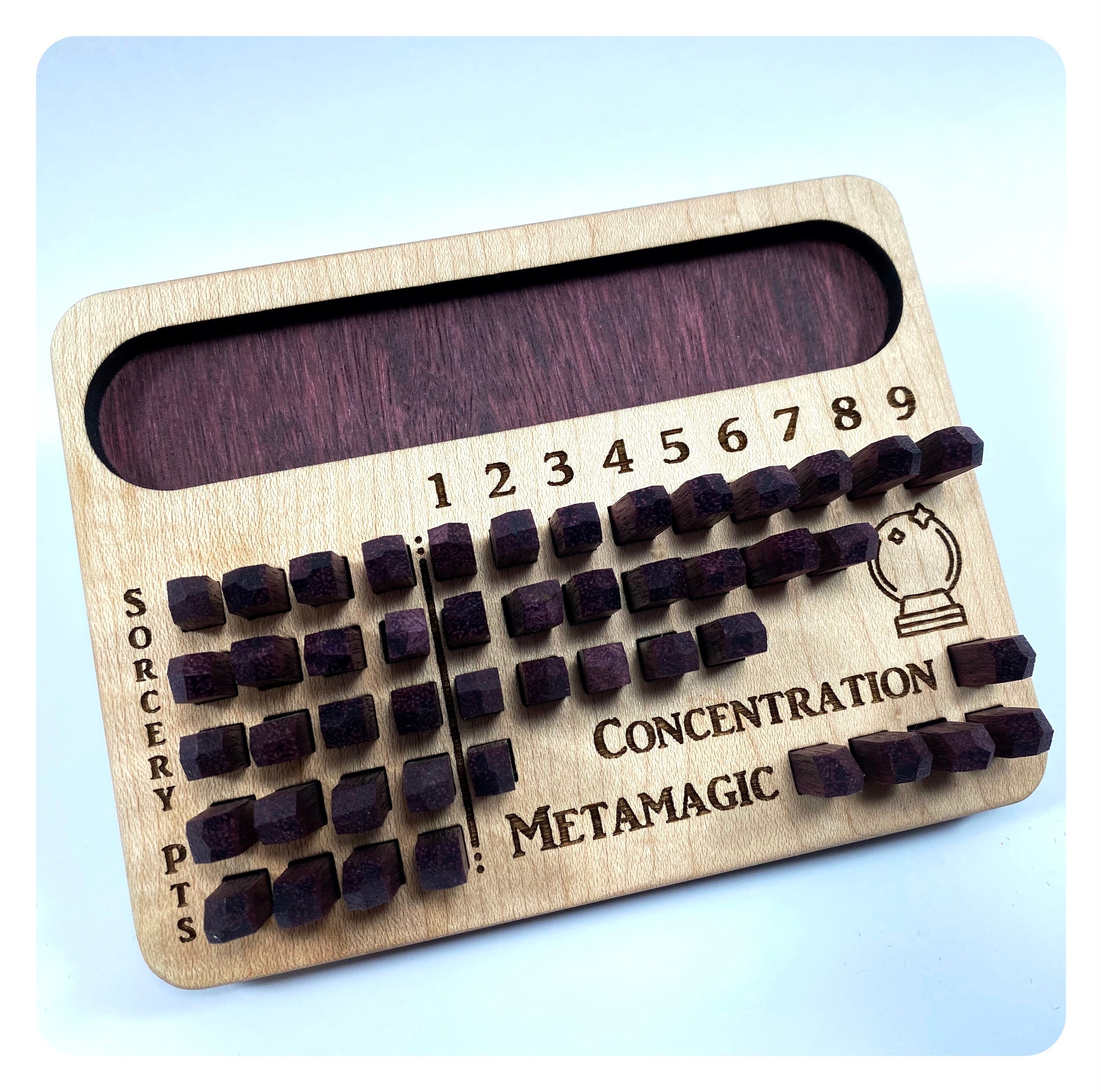 Spell Slot Tracker for Sorcerer D&D 5e Accessory in Purple Heart and ...