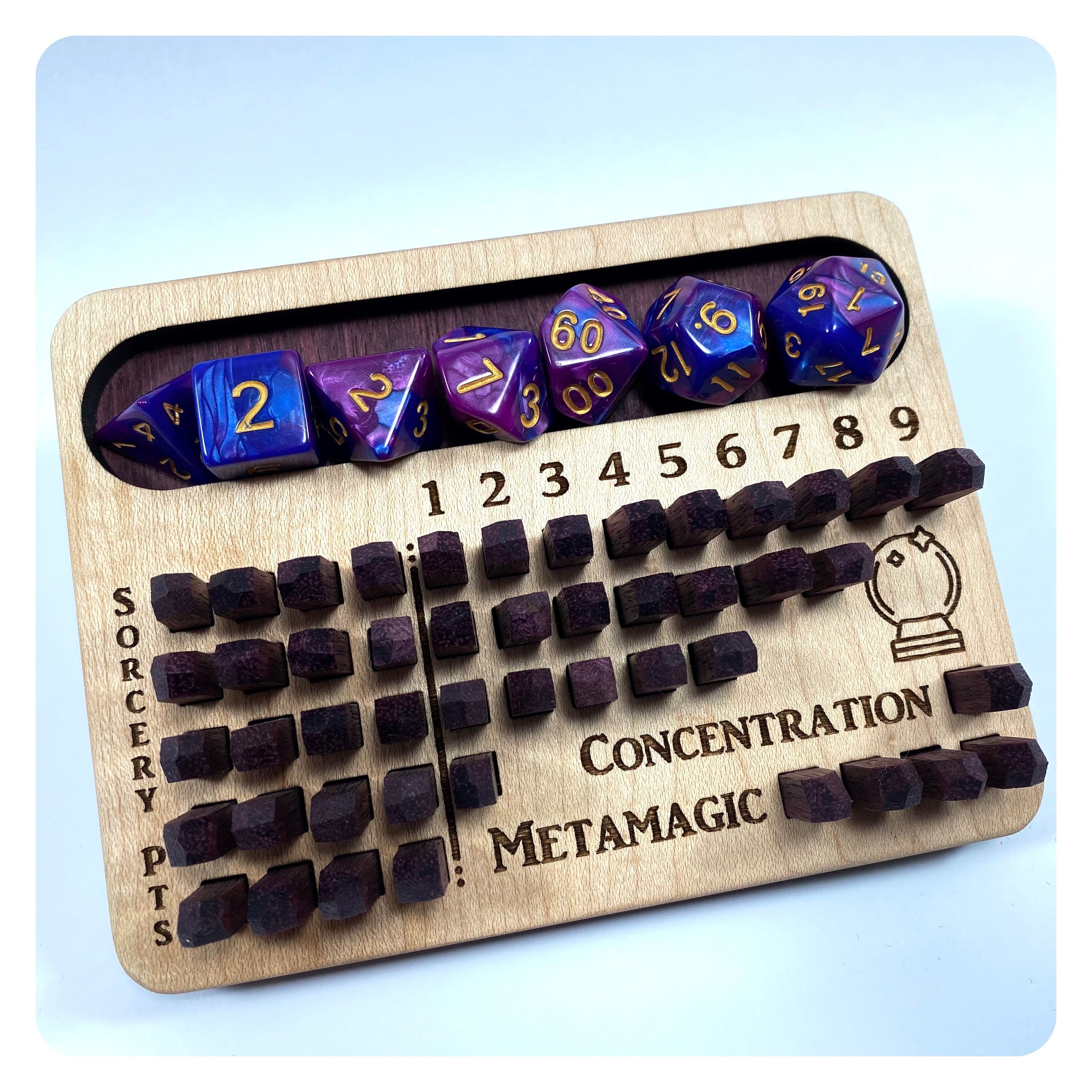Spell Slot Tracker for Sorcerer D&D 5e Accessory in Purple Heart and ...