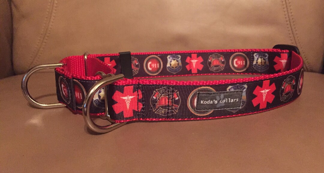 1 Rescue Collar,martingale, Quick Release, Combo, EMT, Paramedic, Badge ...
